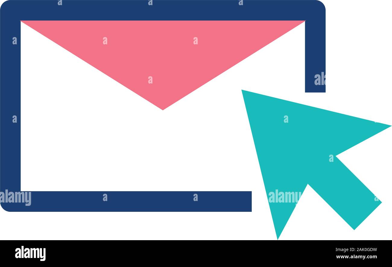 Envelope and cursor design, Message email mail letter marketing ...