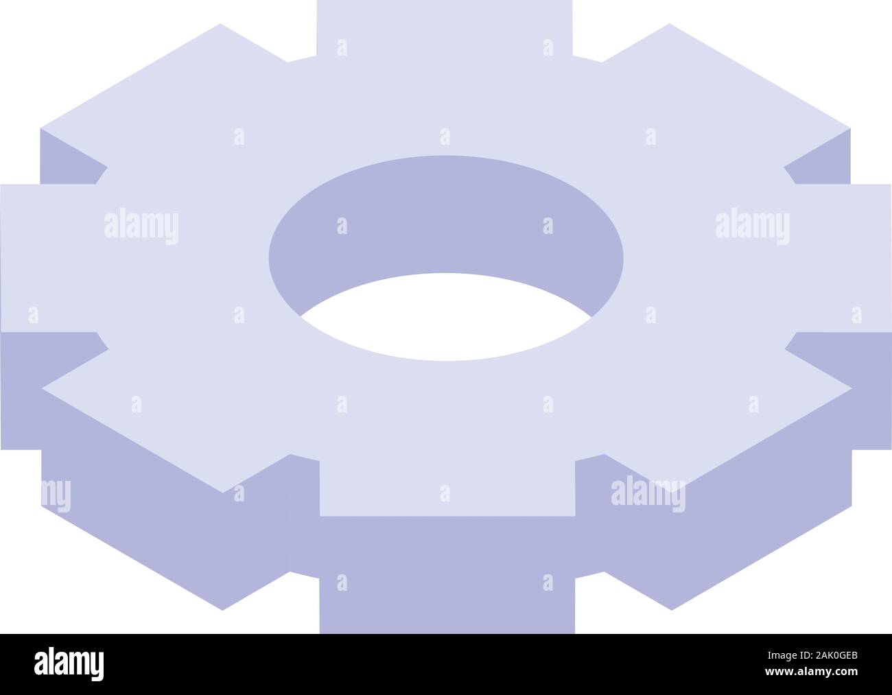 Cog wheel icon, isometric style Stock Vector Image & Art - Alamy