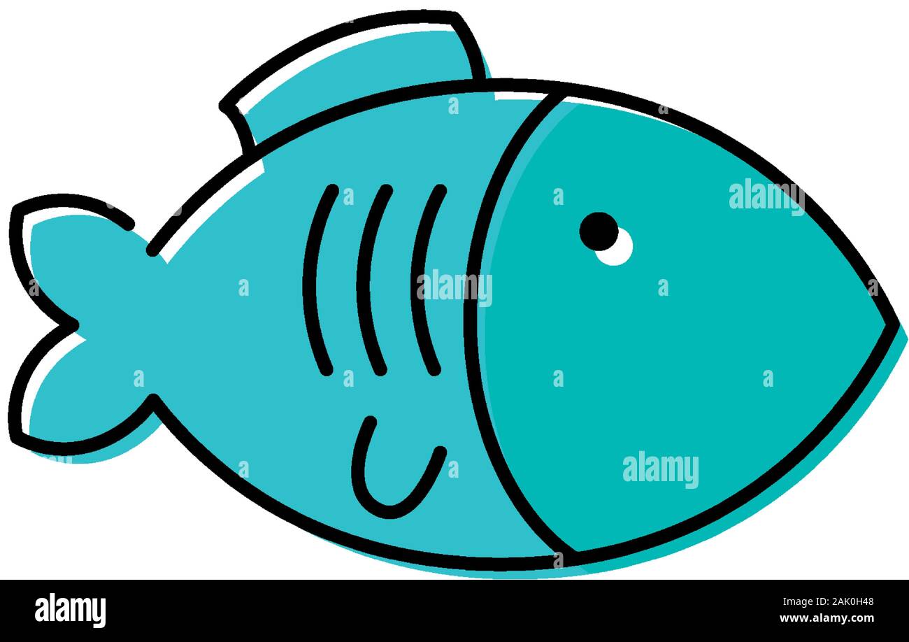 cute little fish animal icon Stock Vector Image & Art - Alamy