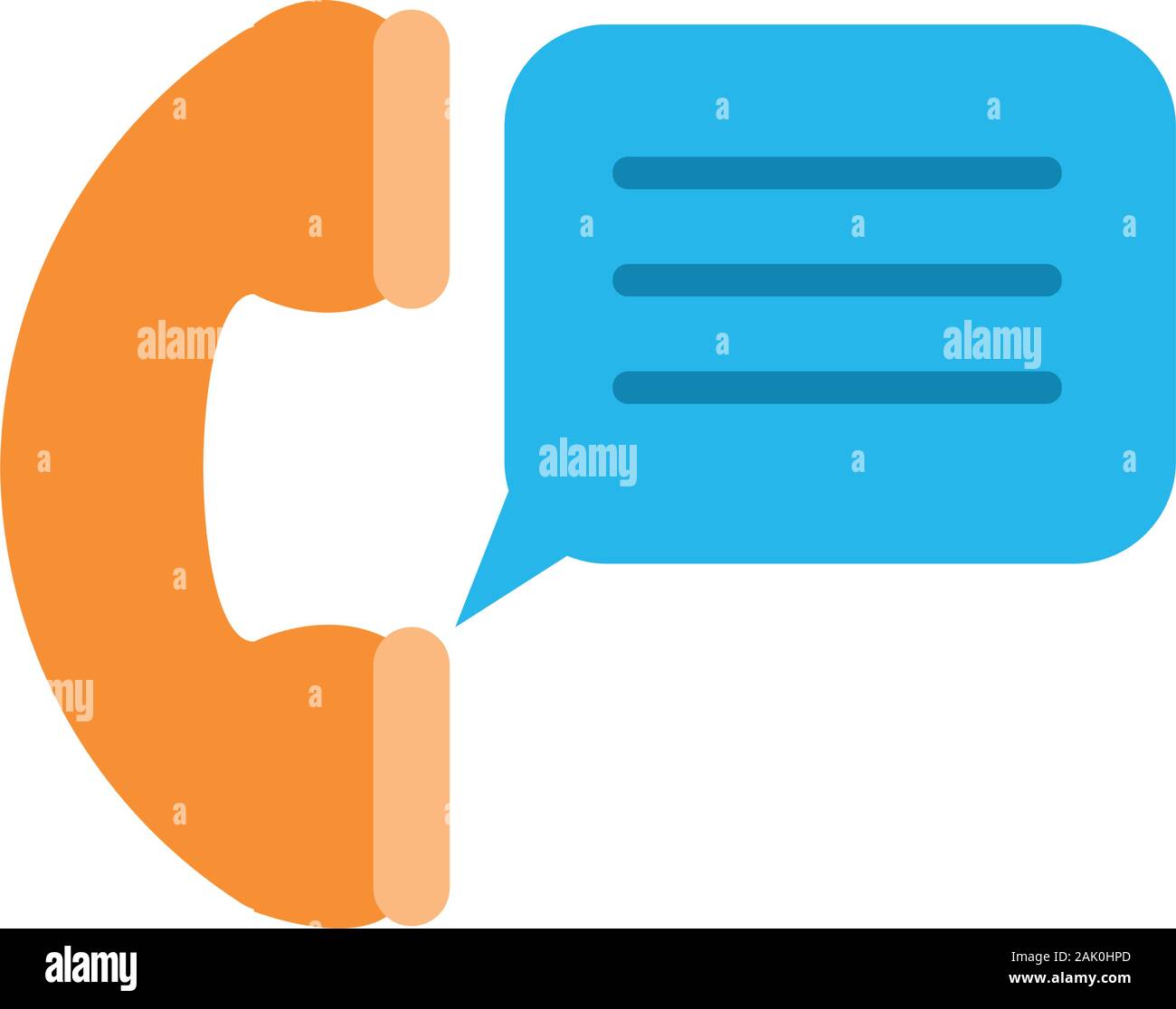 Communication bubble and phone design, Message discussion conversation ...