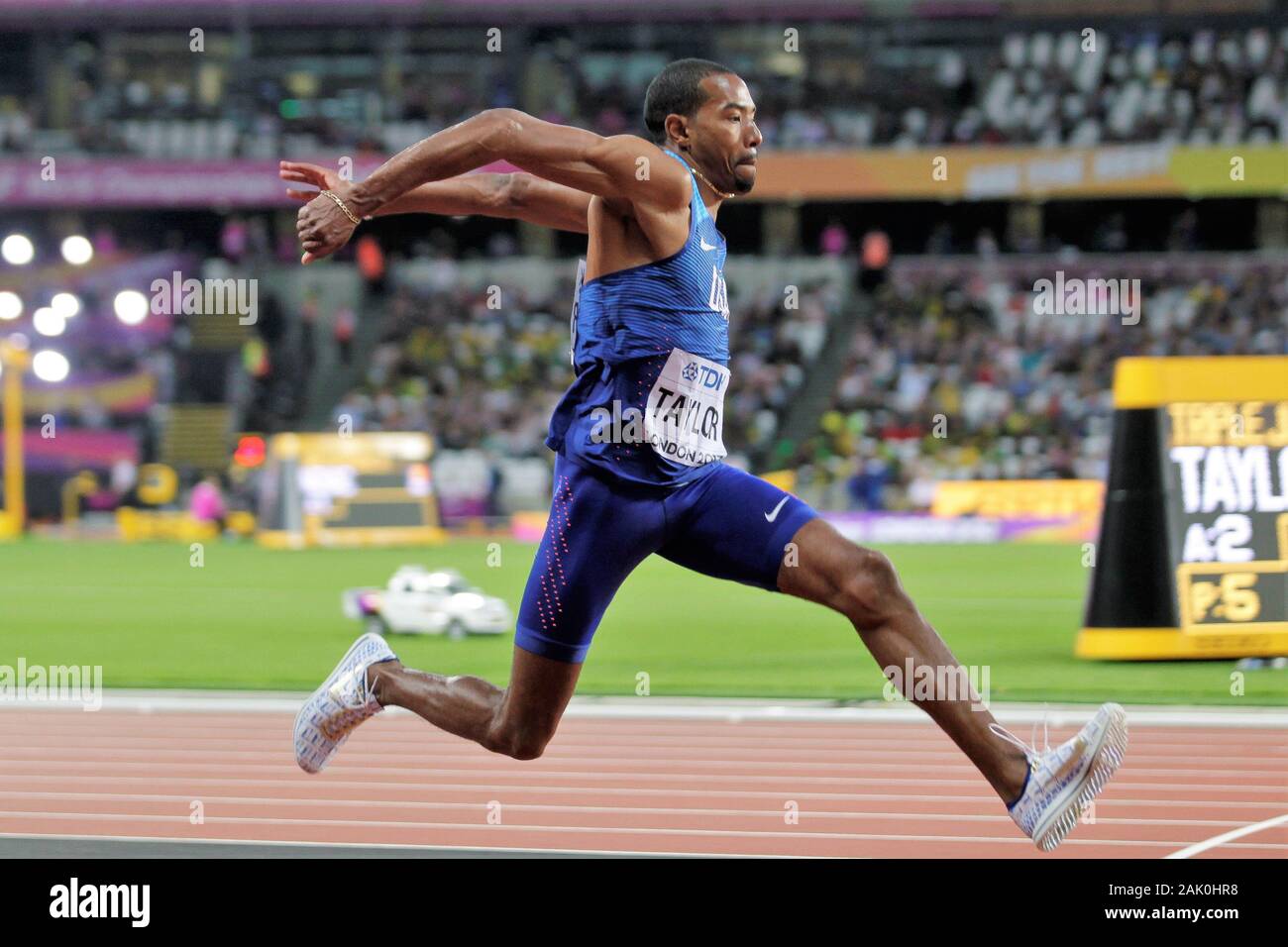 Christian Taylor (USA) at the Final Triple Jump Men of the IAAF World ...