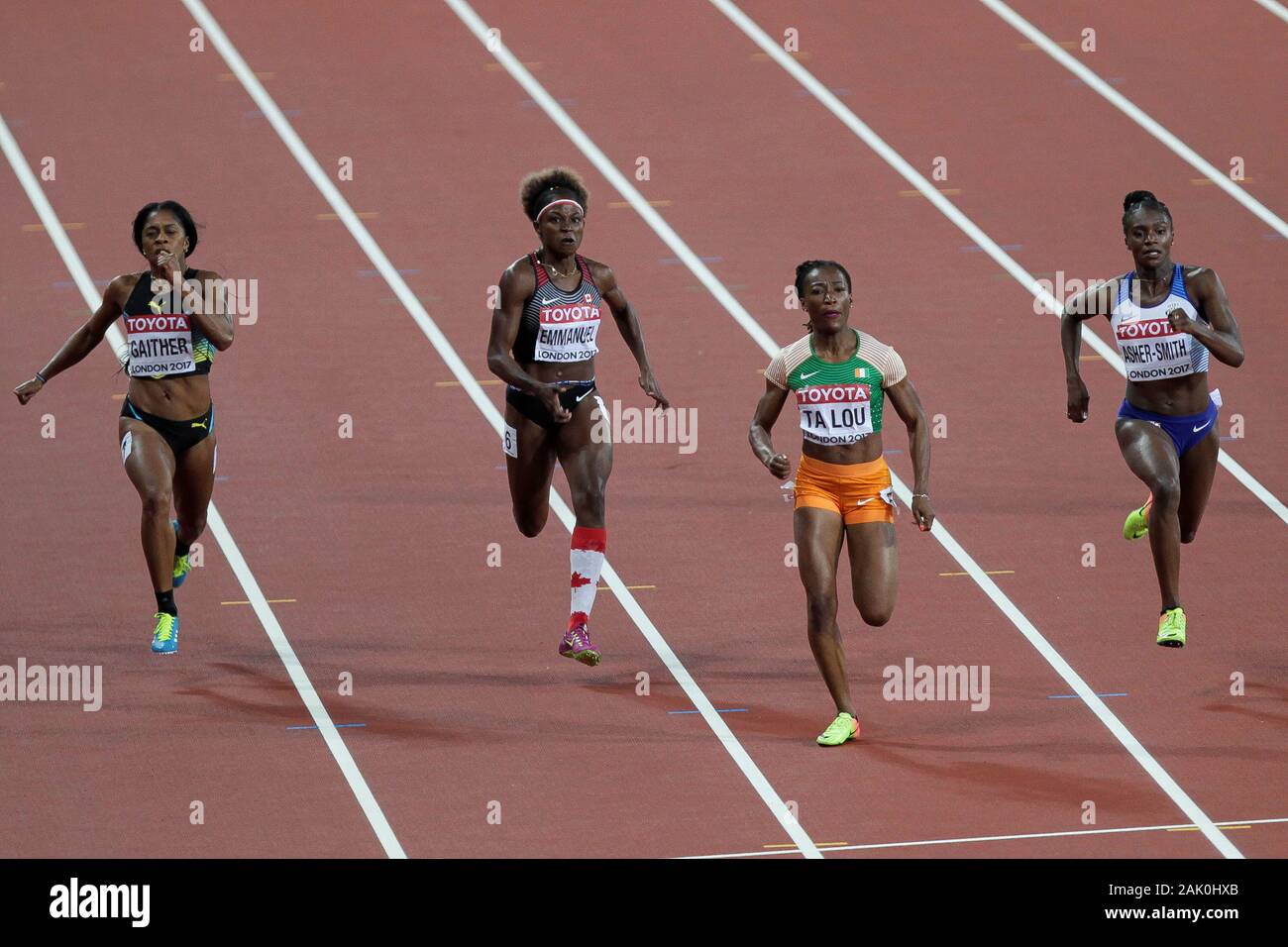 Tynia Gaither (Bahamas) ,Crystal Emmanuel (Canada) ,Marie-Josée Ta Lou ...
