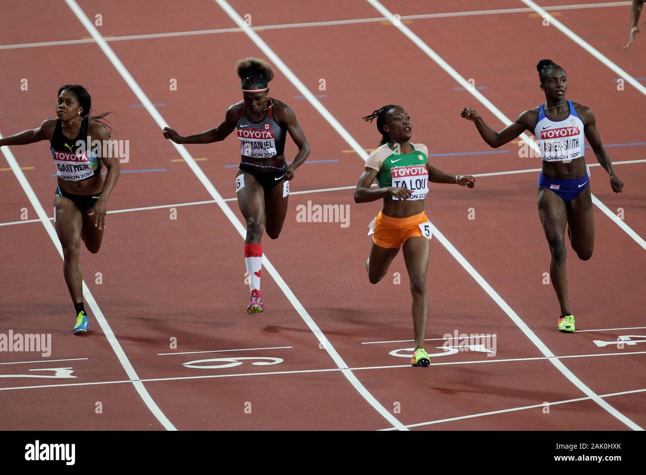 Tynia Gaither (Bahamas) ,Crystal Emmanuel (Canada) ,Marie-Josée Ta Lou ...