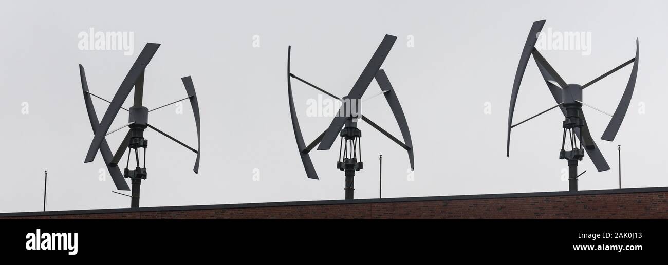 Rooftop wind turbines hi-res stock photography and images - Alamy