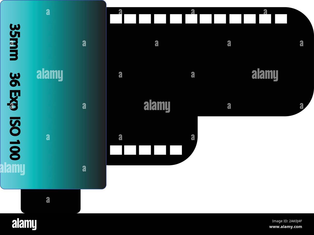 Light blue 35mm roll of film Stock Vector Image & Art - Alamy