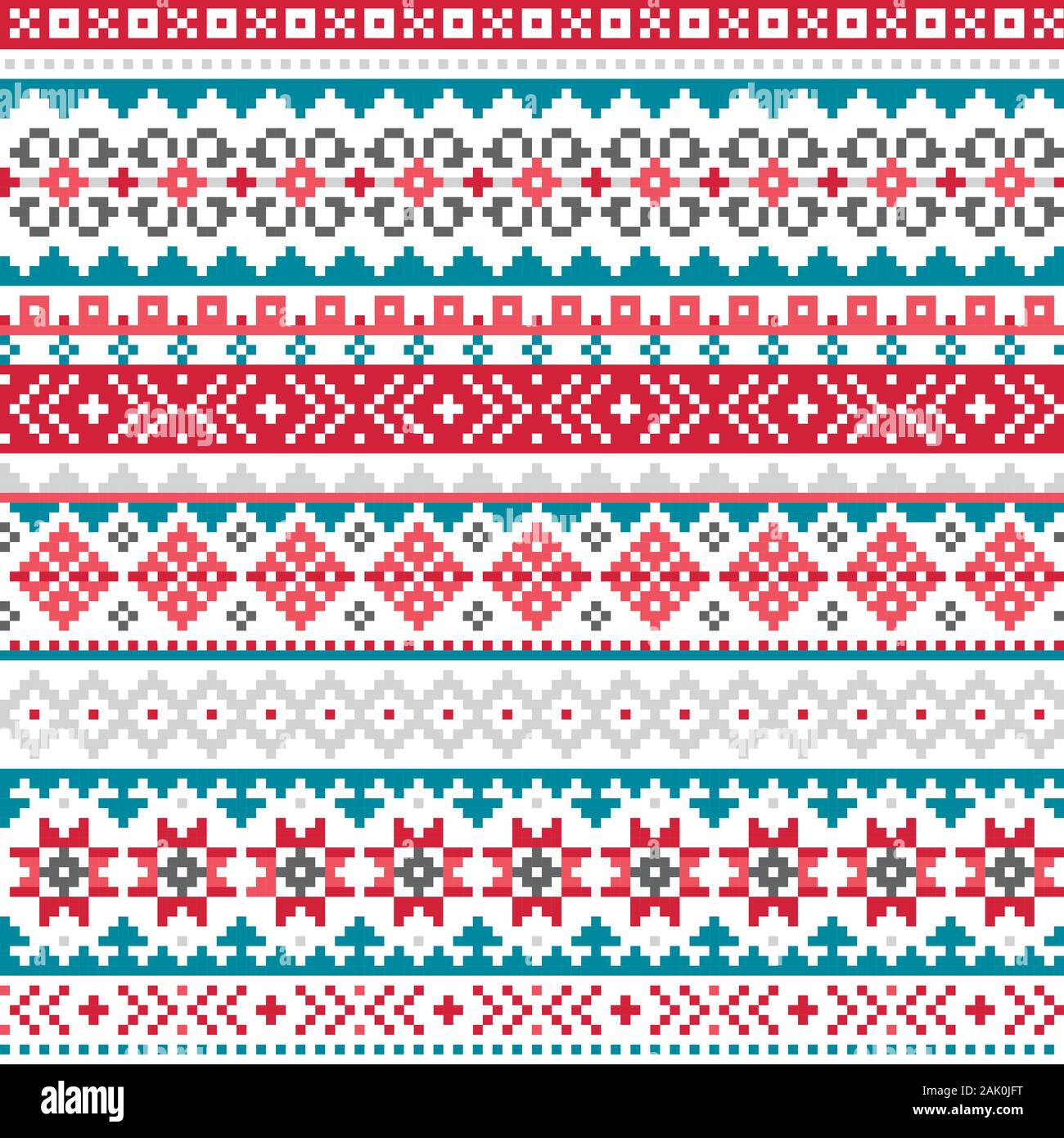 Fair Isle, Shtelands knitwear traditional vector seamless design ...
