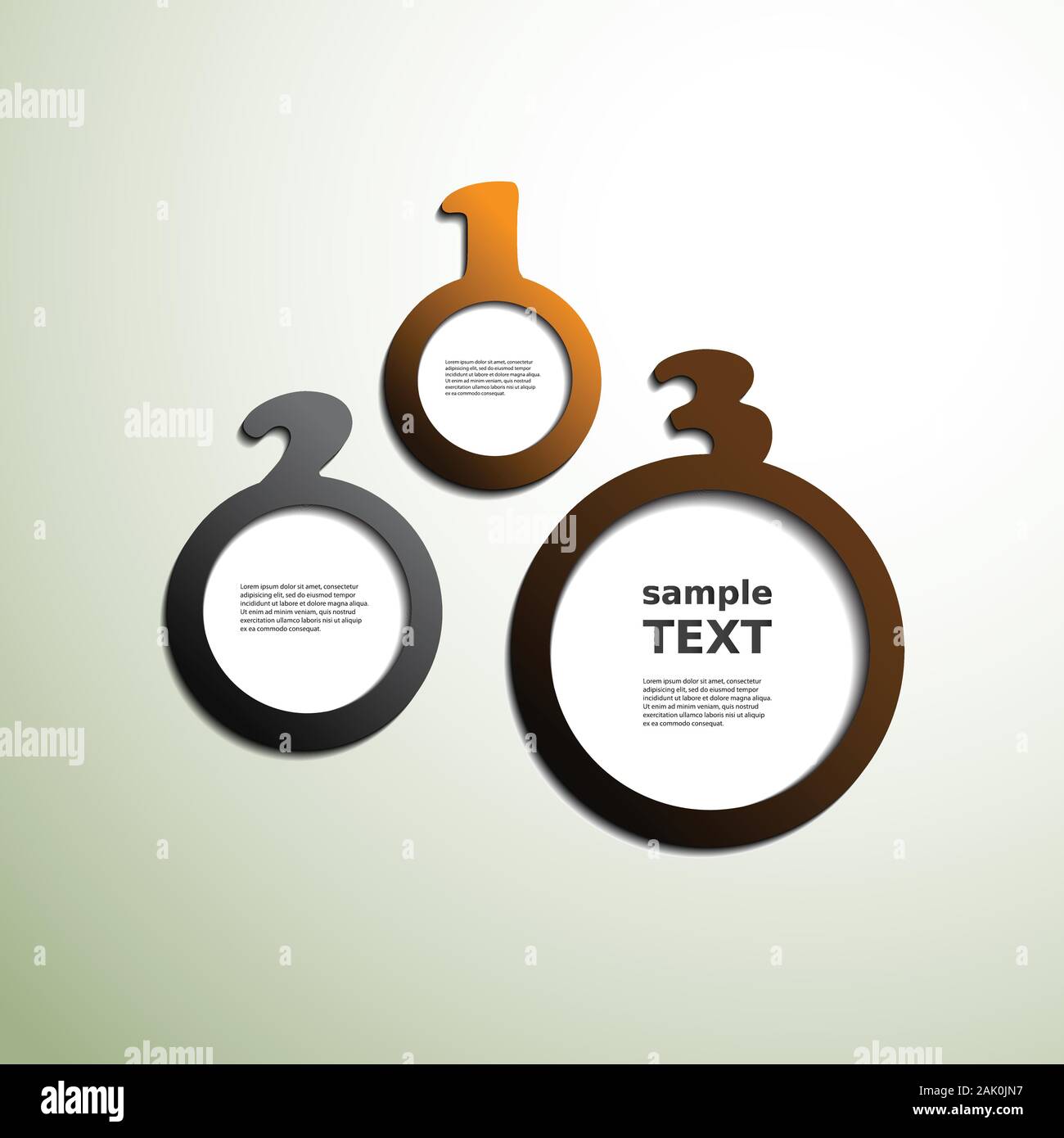 Abstract Colorful Numbered Circlular Speech Bubble Concept Design ...