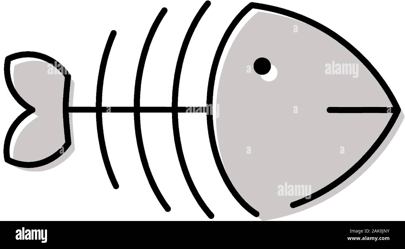 Skull fish bone sign Cut Out Stock Images & Pictures - Alamy