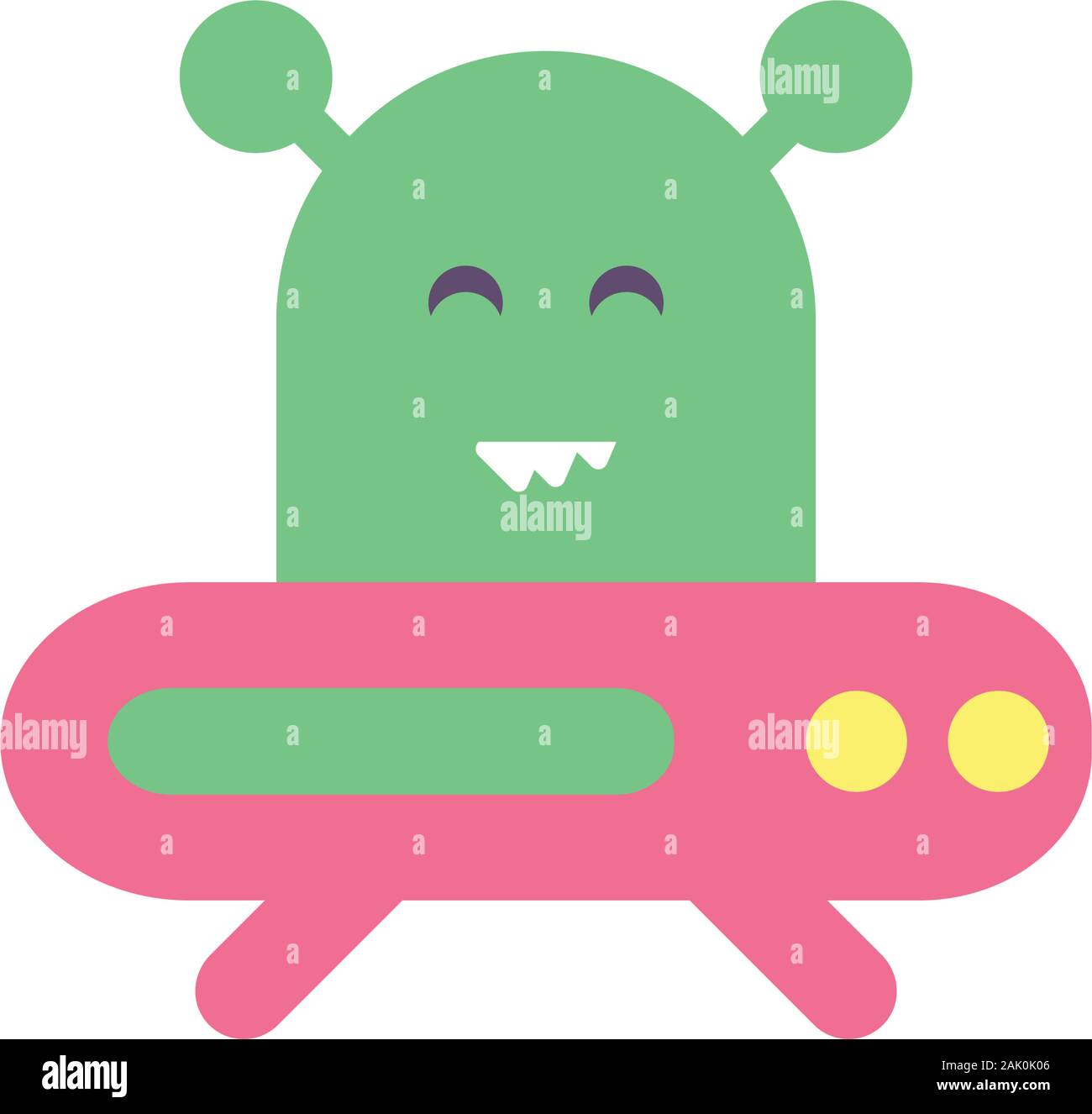 alien with ufo toy design of Childhood play fun kid game gift object ...