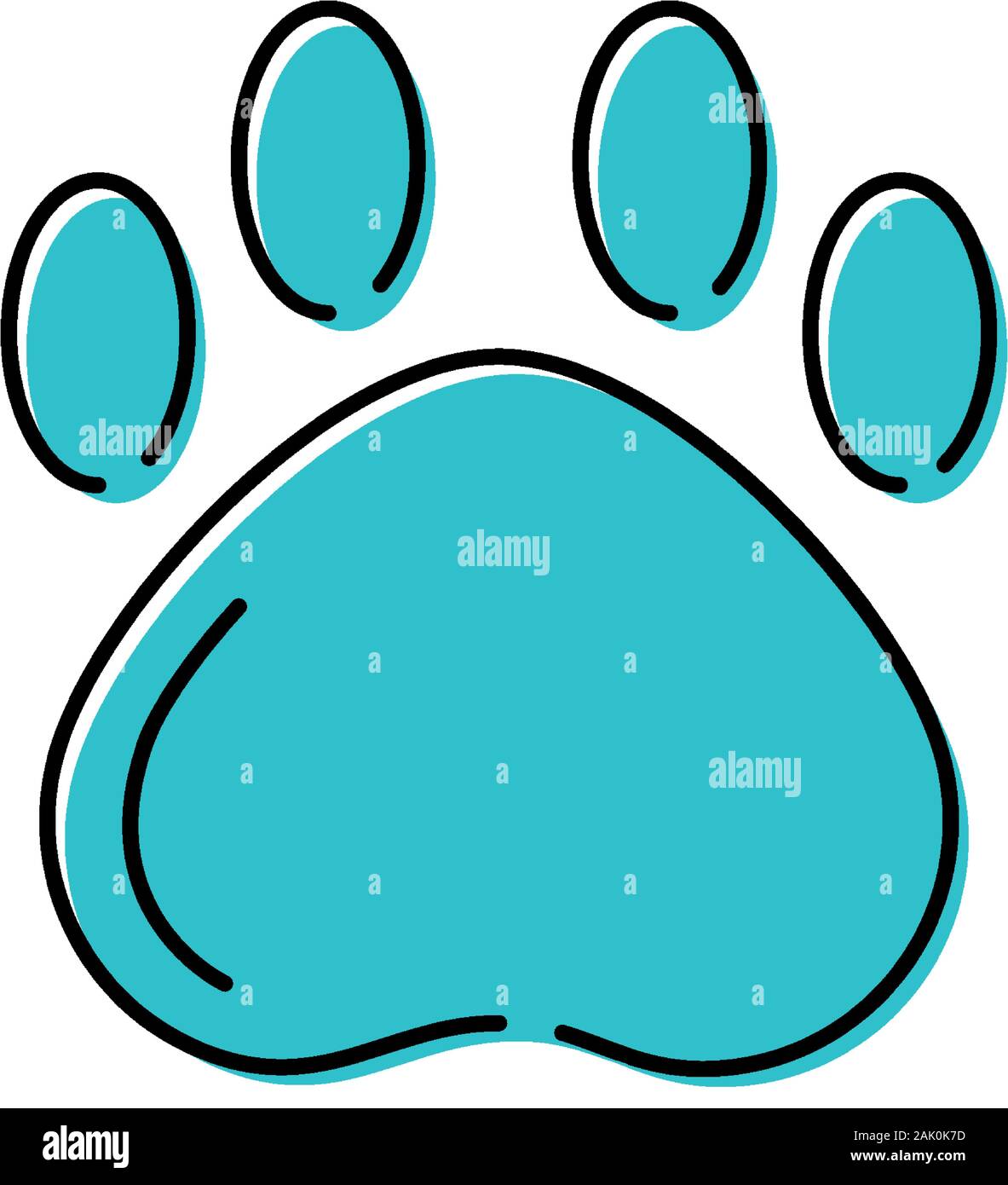 paw print mascot isolated icon Stock Vector Image & Art - Alamy