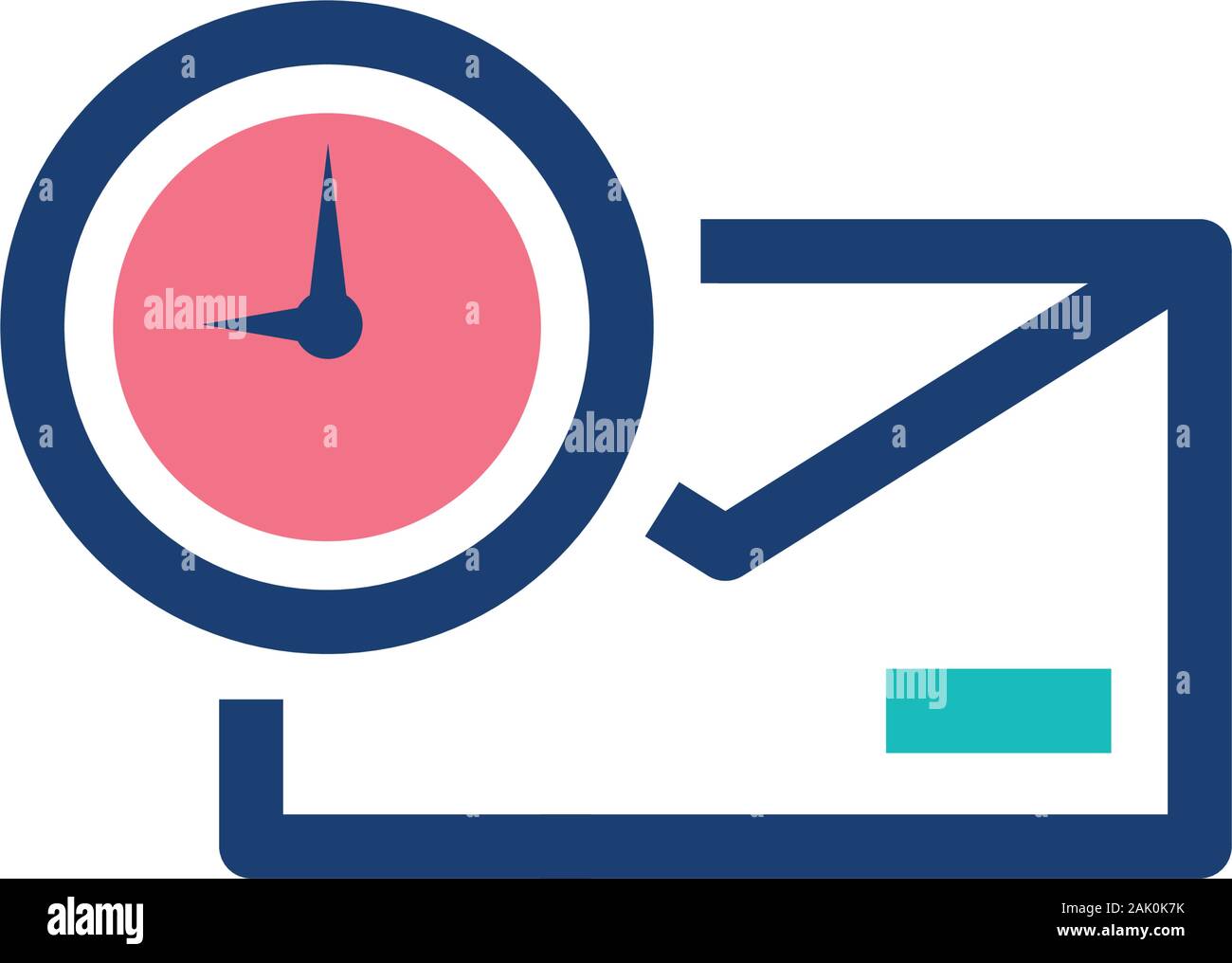 Envelope and clock design, Message email mail letter marketing ...