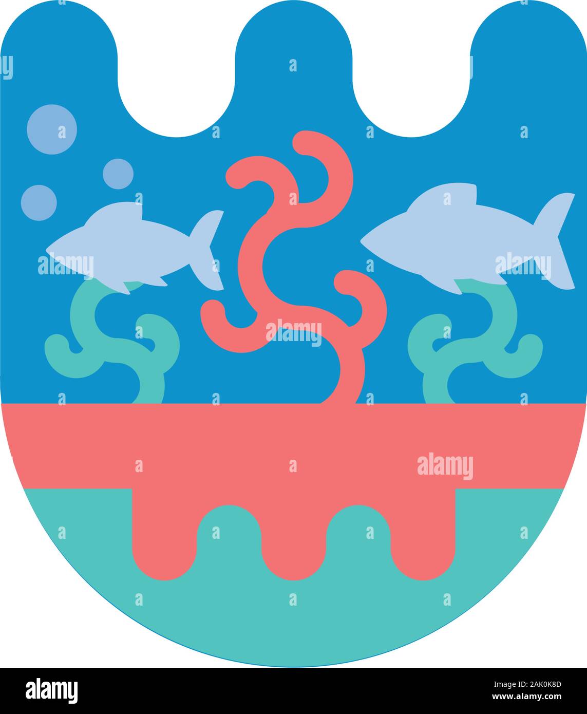 Vibrant sea animals Stock Vector Images - Alamy