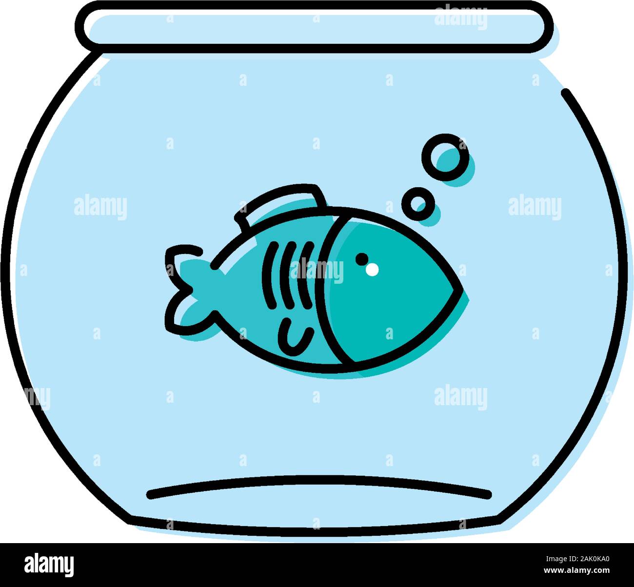 Fish in aquarium bubbles Cut Out Stock Images & Pictures - Alamy
