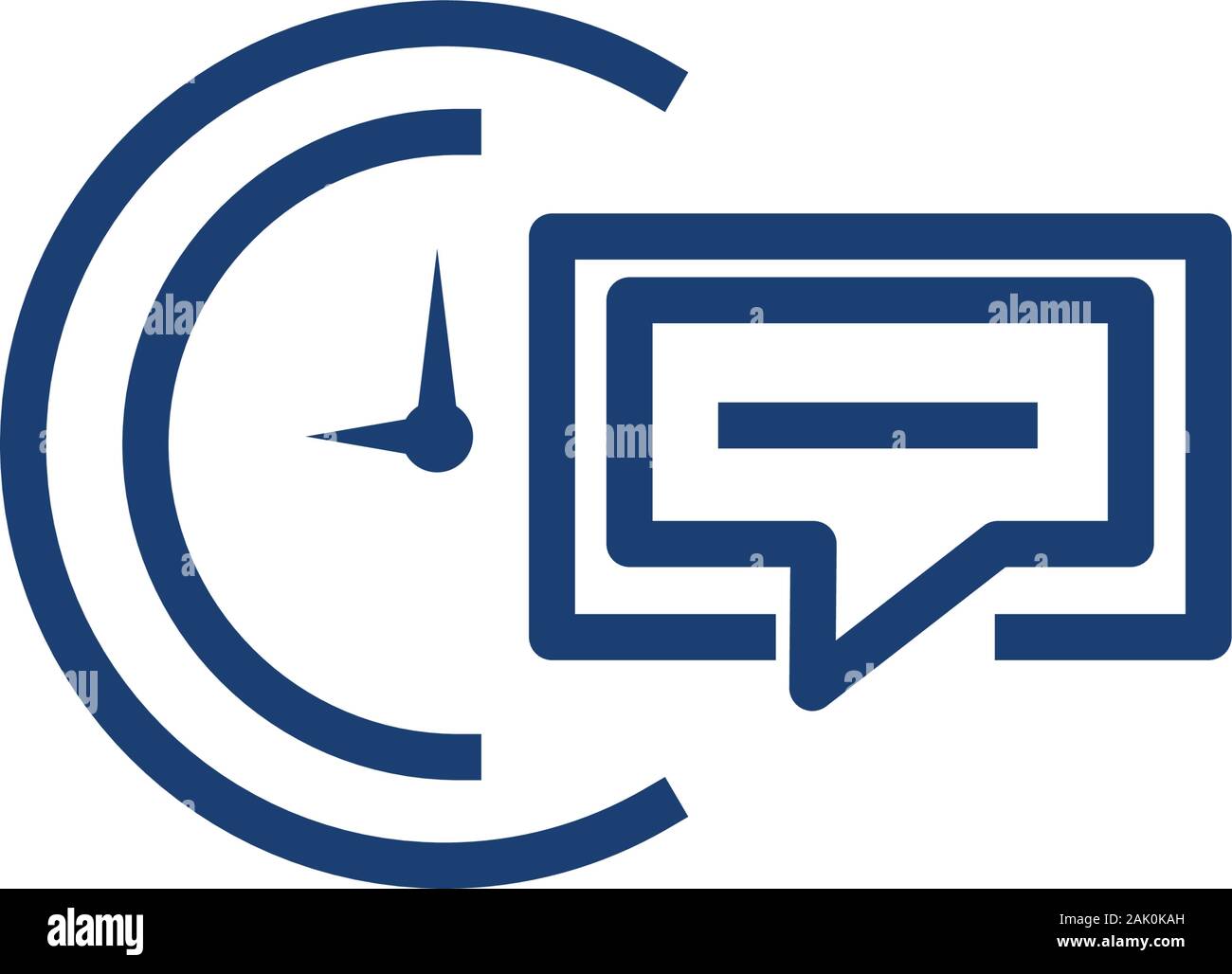 Communication bubble and clock design, Message discussion conversation ...