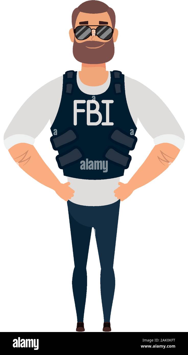 young man with beard fbi agent Stock Vector Image & Art - Alamy