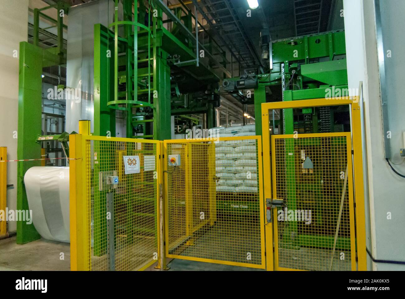 The machine on packing of finished goods Stock Photo - Alamy