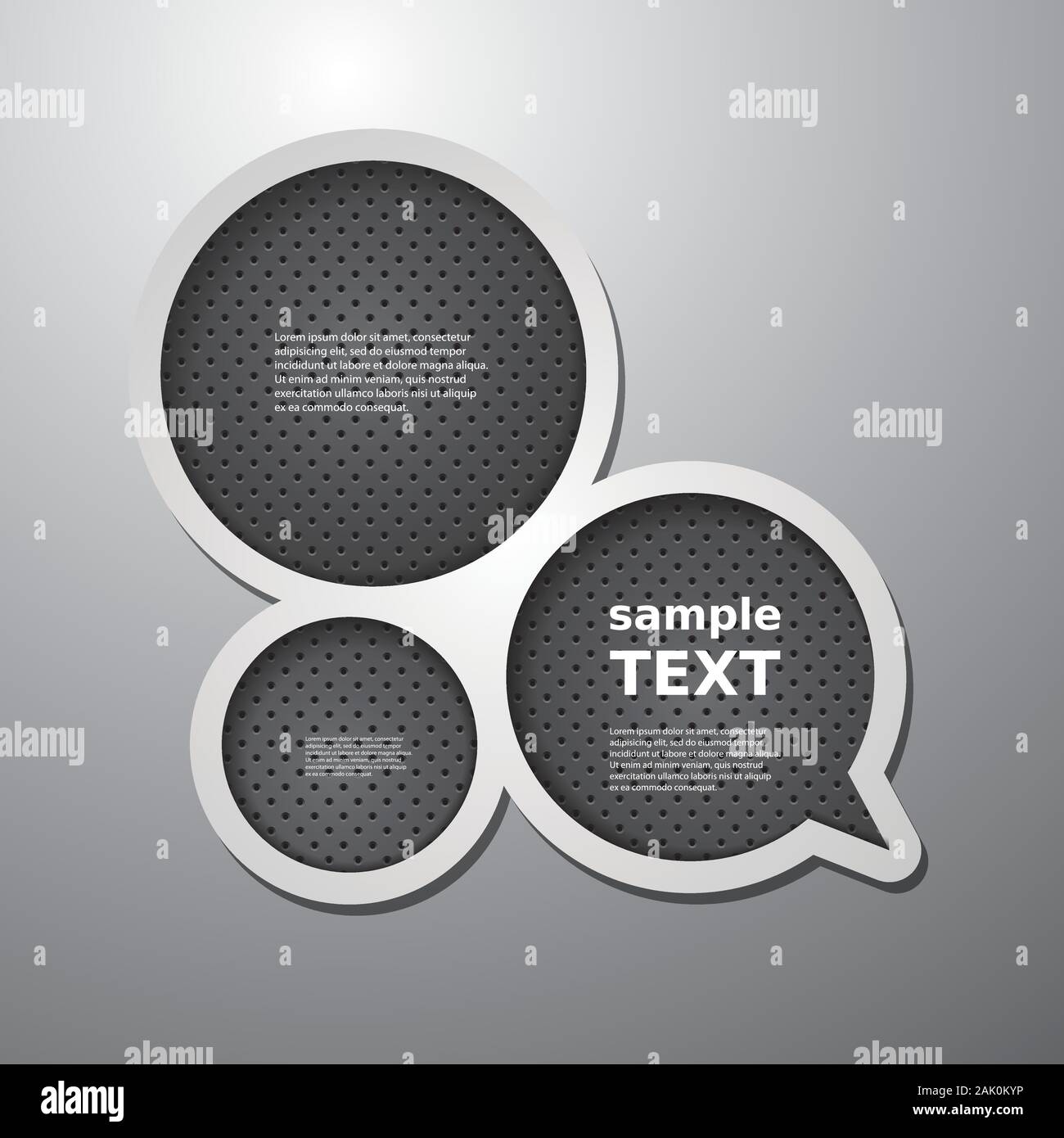 Grey Metallic Speech Bubble Concept Design - Illustration in Freely ...