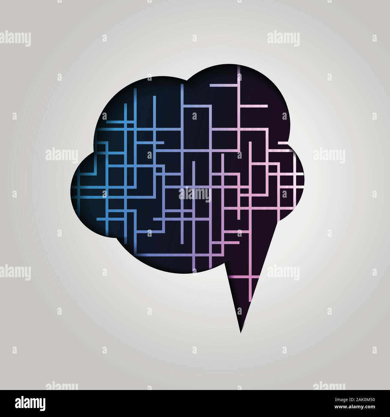 Blue Abstract Speech Bubble Concept - Illustration in Freely Editable ...