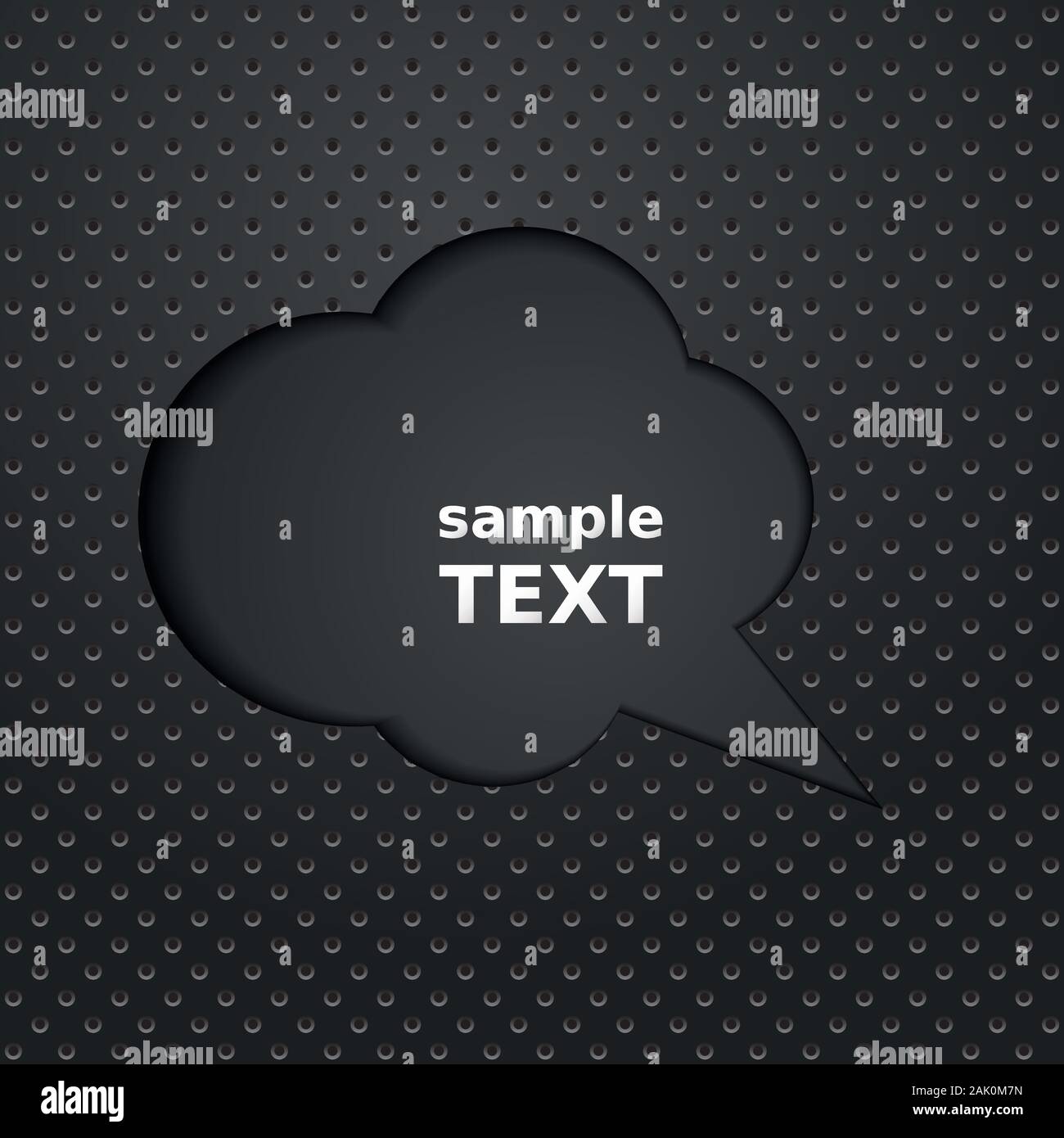 Abstract Dark Metallic Speech Bubble Concept Design - Illustration in ...