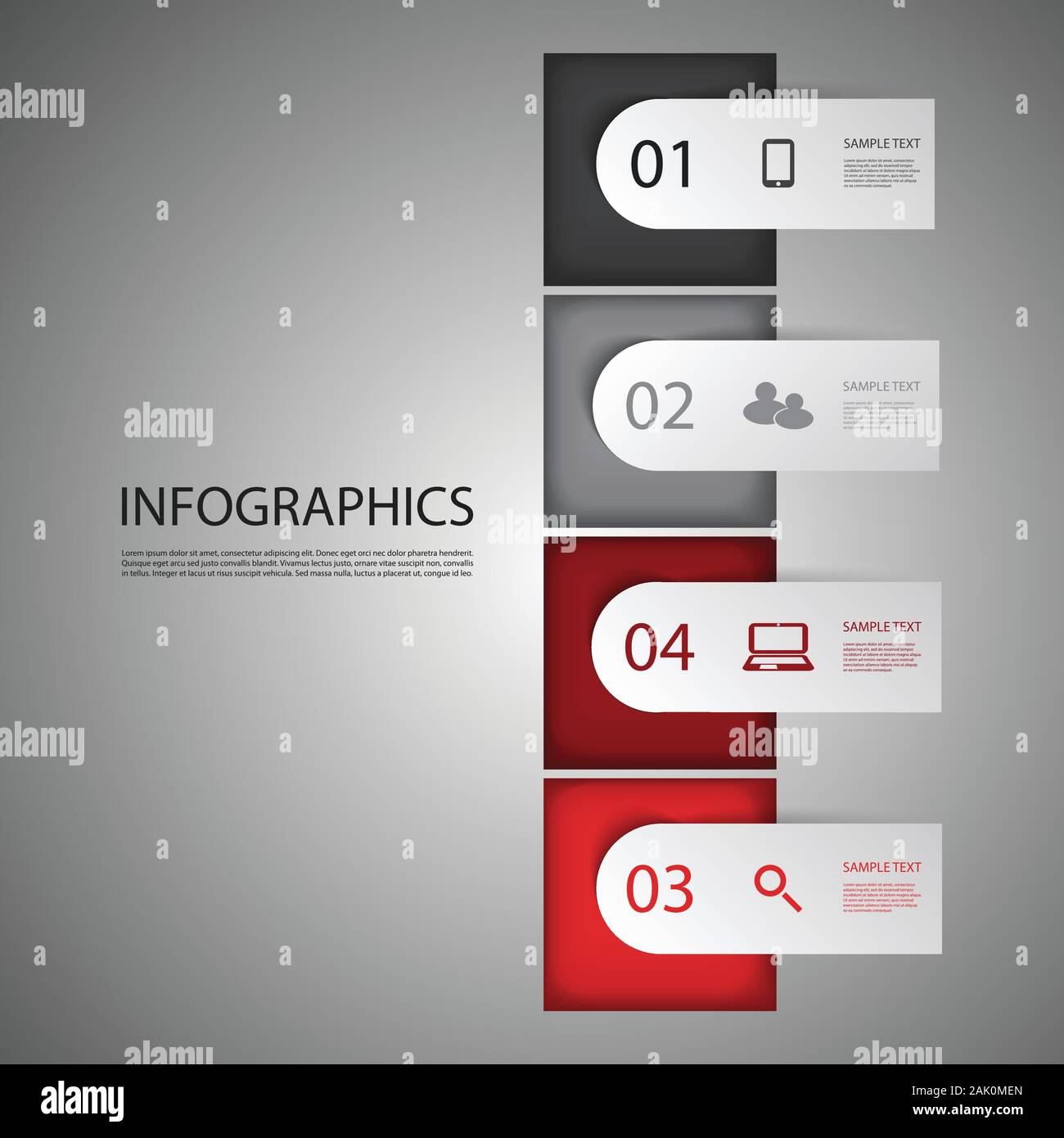 Colorful Numbered Round Banners - Infographic Cover Design Template ...