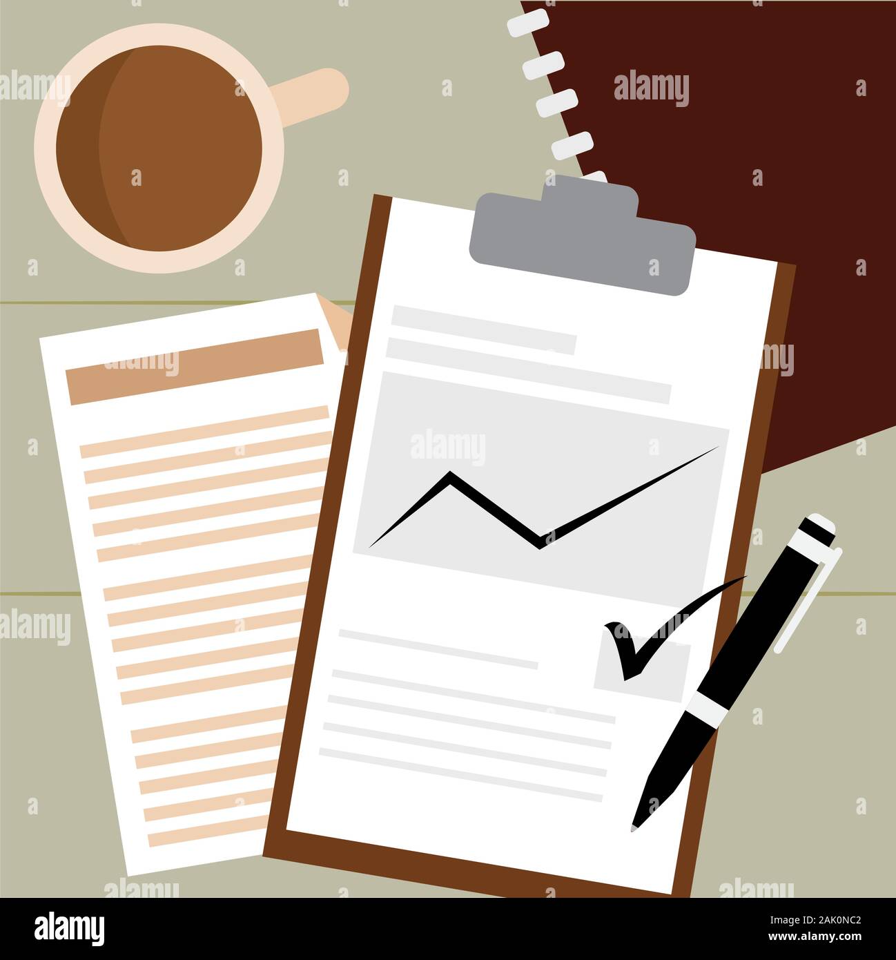 Work environment. Check list Stock Vector Image & Art - Alamy
