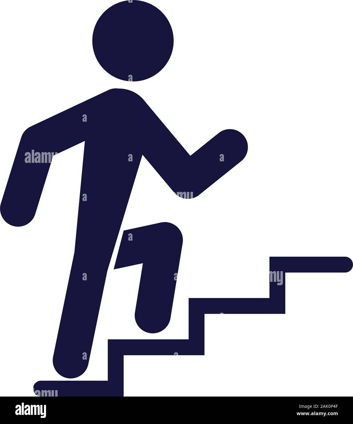 Man Climb Stairs Silhouette High Resolution Stock Photography and ...