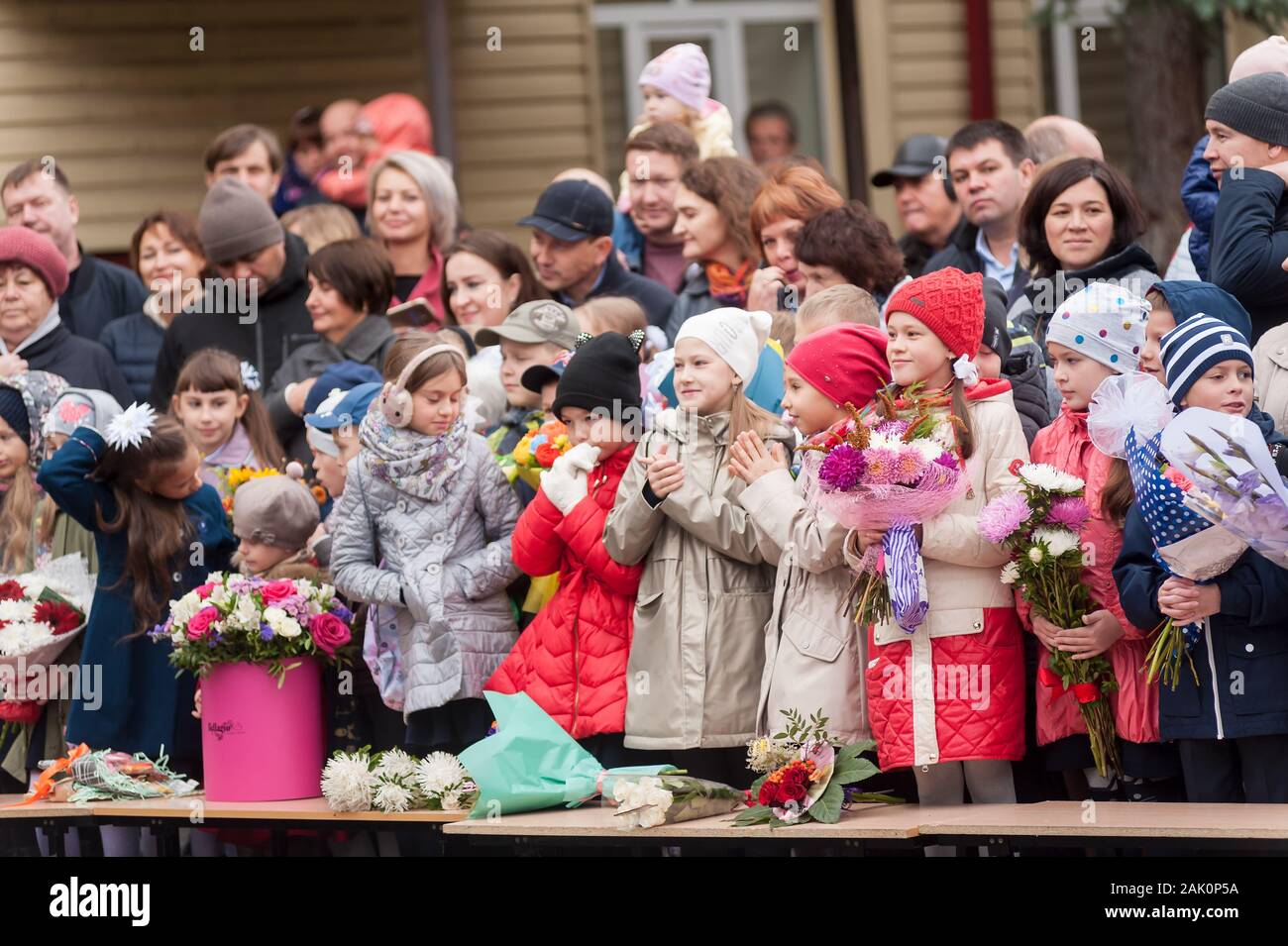 Russian schoolgirl in uniform first hi-res stock photography and images ...