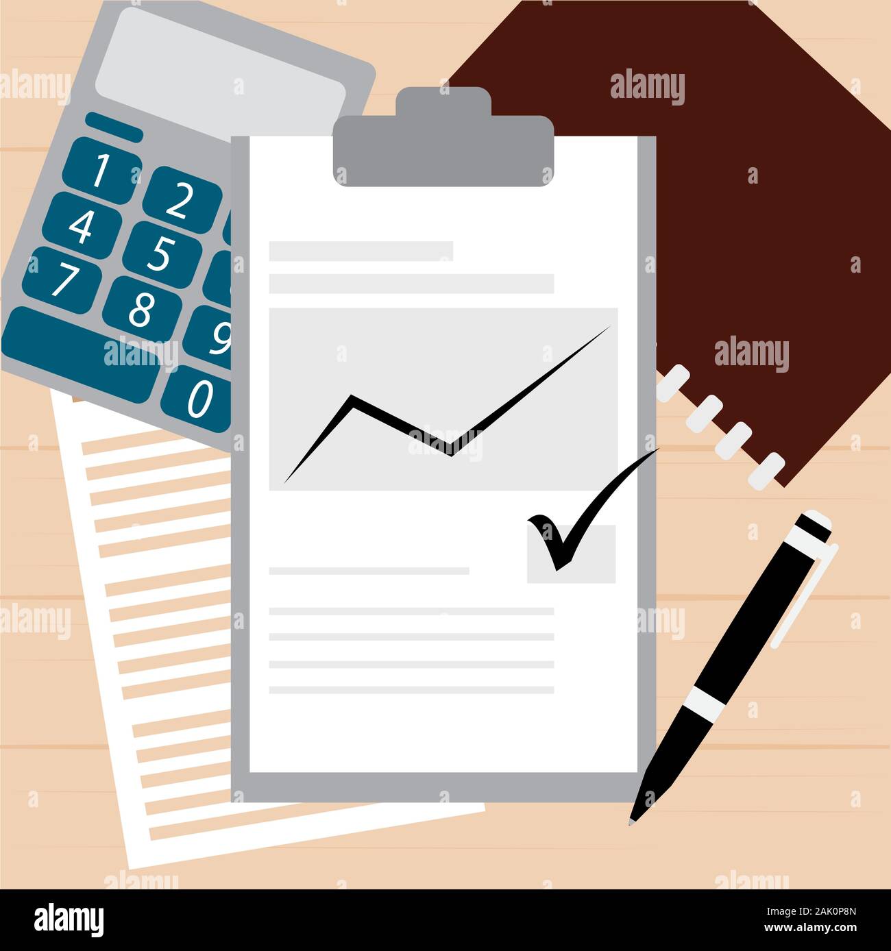Work environment. Check list Stock Vector Image & Art - Alamy