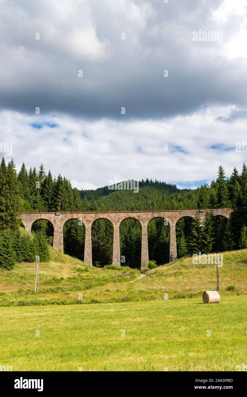 Chmarossky viaduct, old railroad, Telgart, Slovakia Stock Photo - Alamy