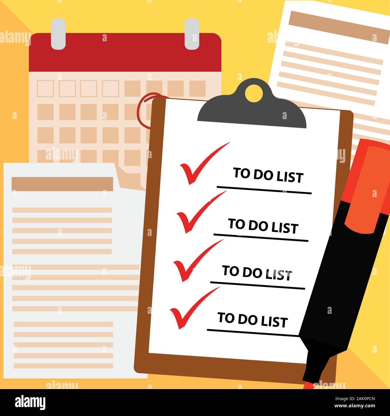 Work environment. Check list Stock Vector Image & Art - Alamy