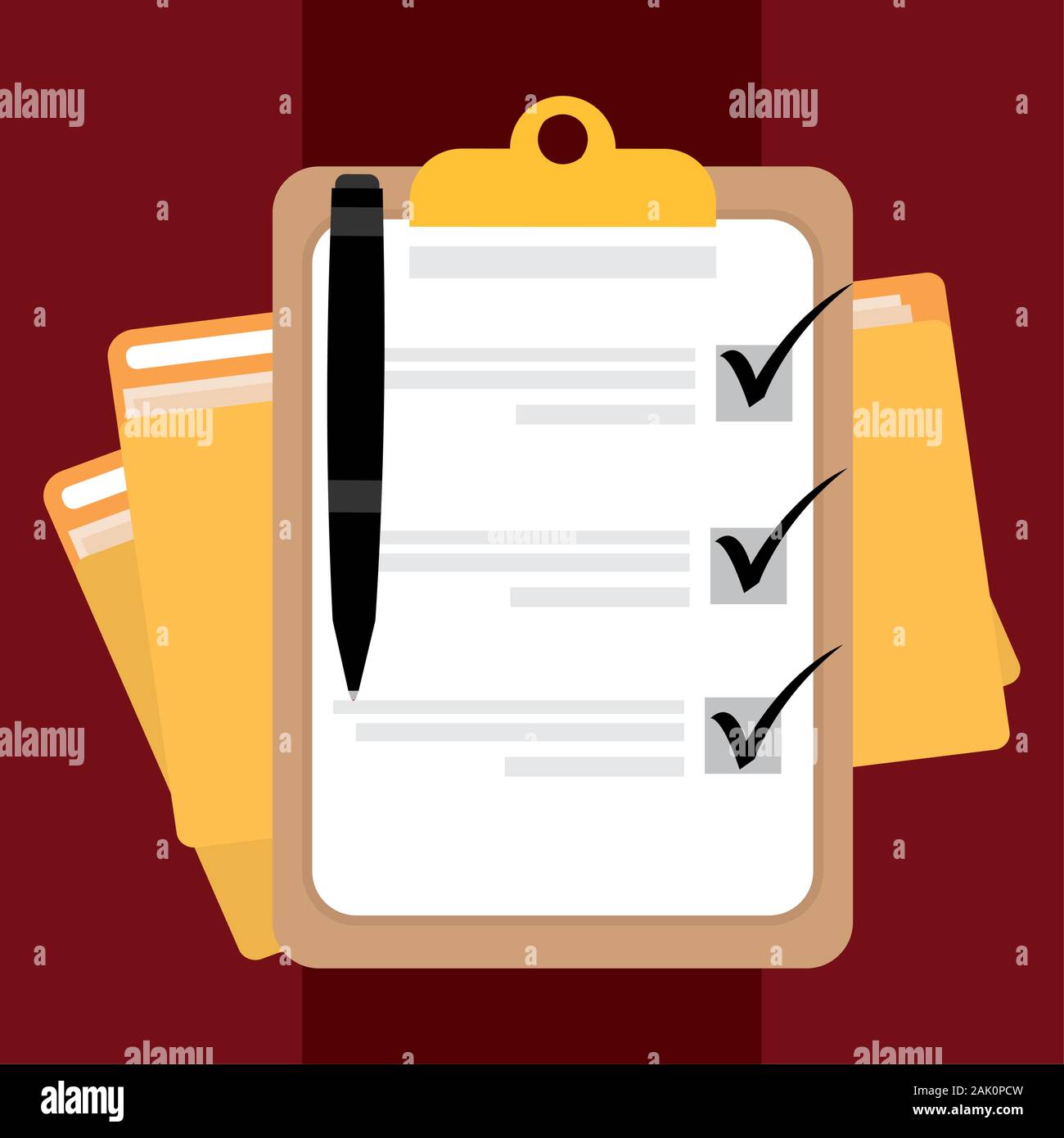 Work environment. Check list Stock Vector Image & Art - Alamy