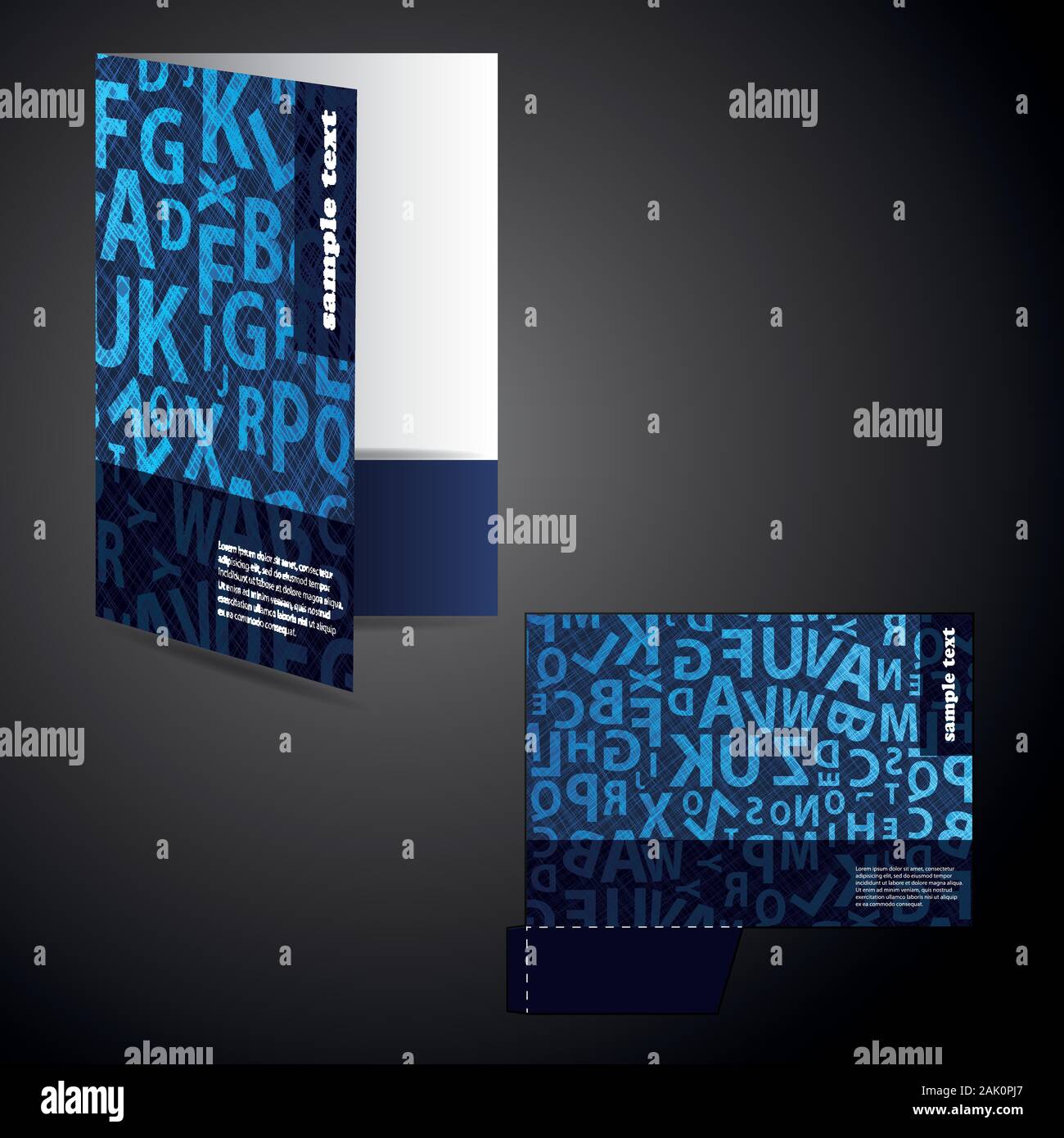 Corporate Folder With Die Cut Design Stock Vector Image & Art - Alamy