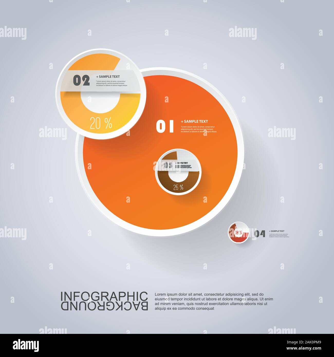 Colorful Abstract Modern Numbered Infographics Layout or Cover Creative ...