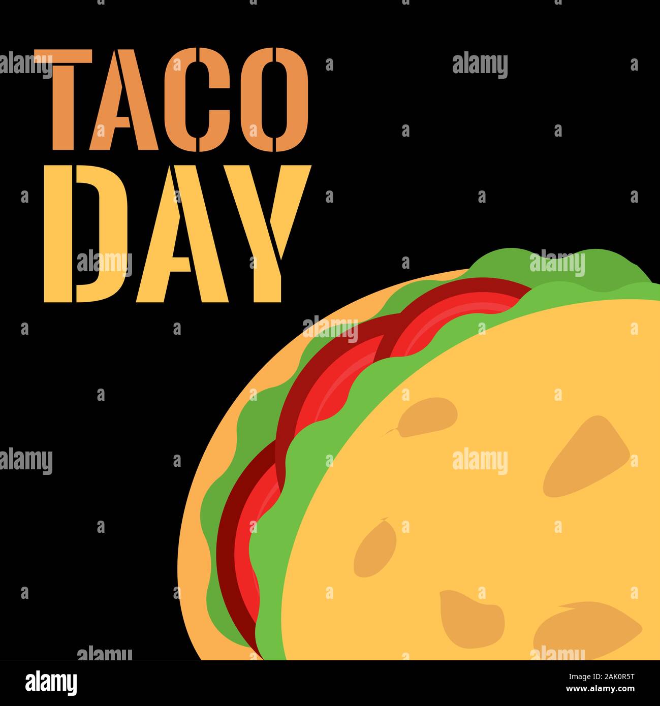 Taco day poster Stock Vector Image & Art - Alamy