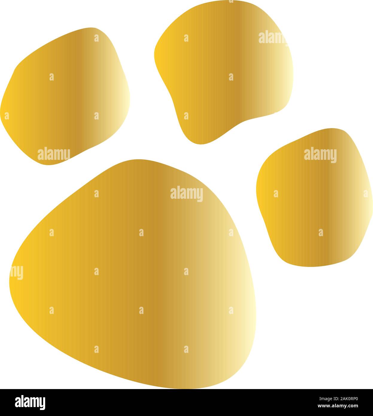 Golden animal footprint Stock Vector Image & Art - Alamy