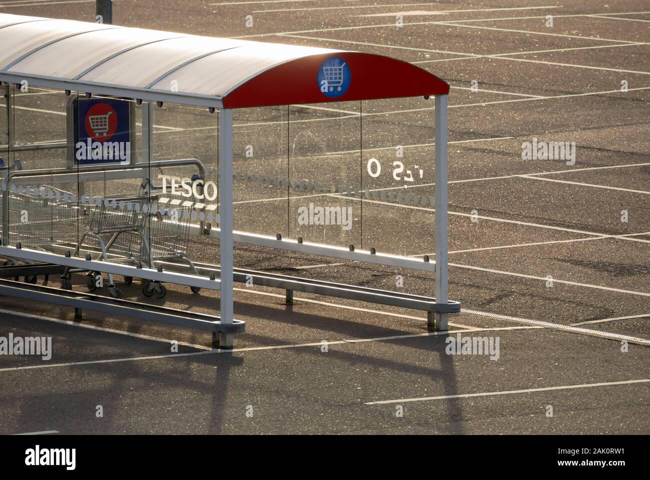 Shopping cart storage area in hi-res stock photography and images - Alamy