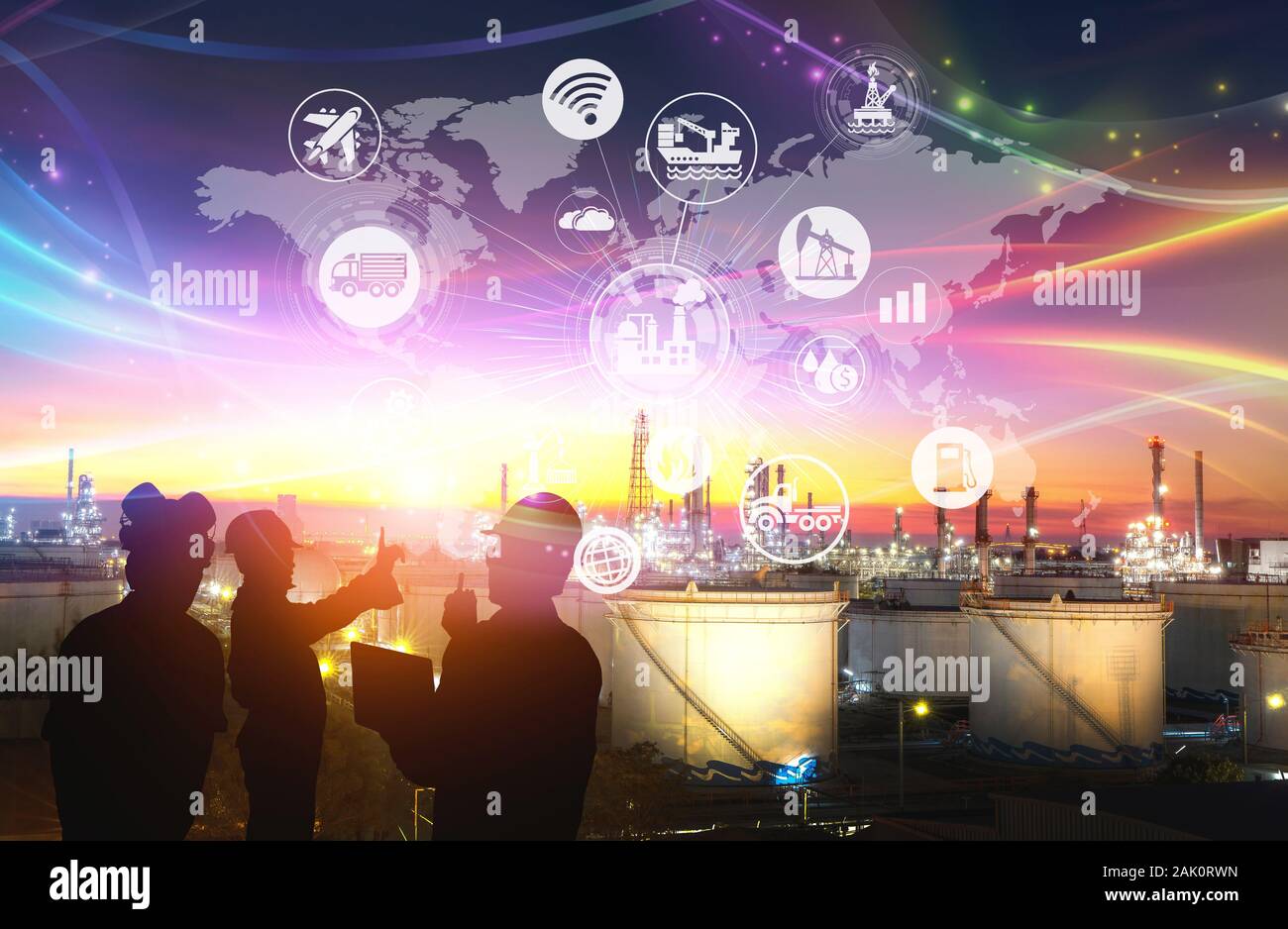 Engineer silhouette map hi-res stock photography and images - Alamy
