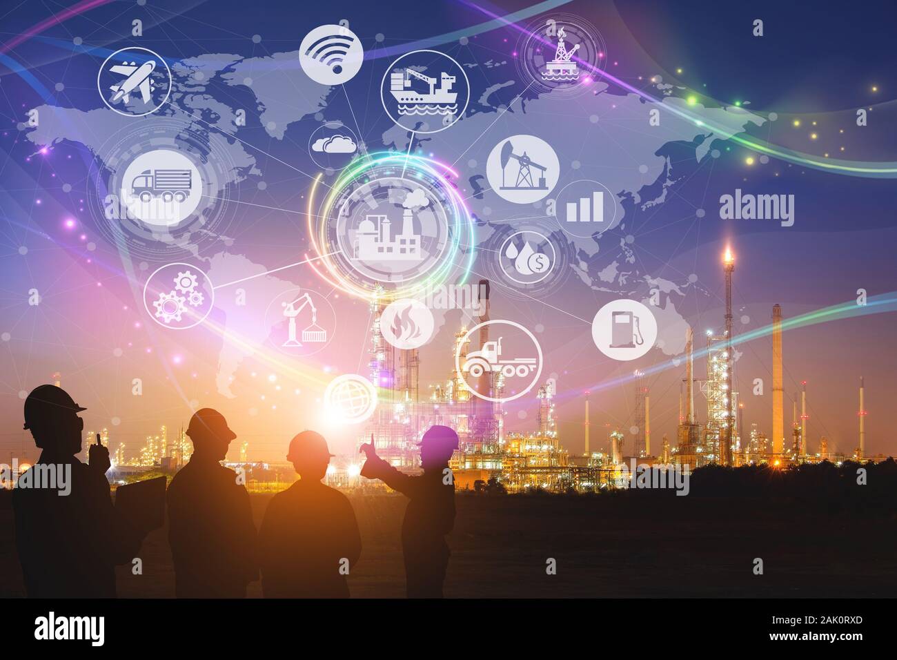 Engineer silhouette map hi-res stock photography and images - Alamy