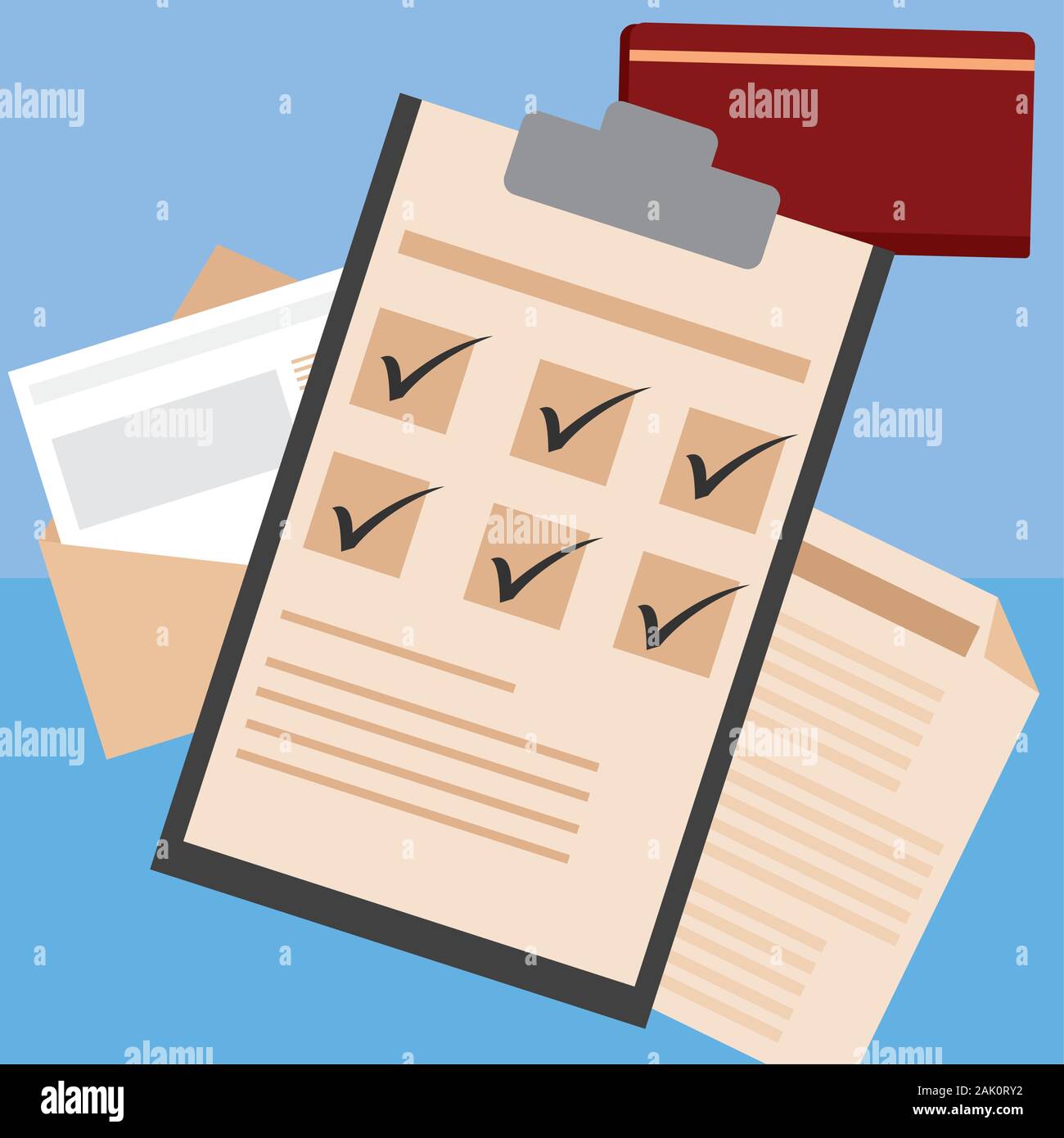 Work environment. Check list Stock Vector Image & Art - Alamy