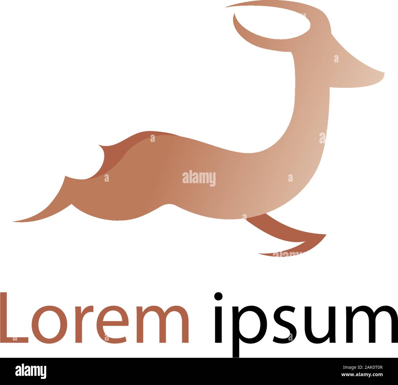 modern icon logo antelope template for company Stock Vector Image & Art ...