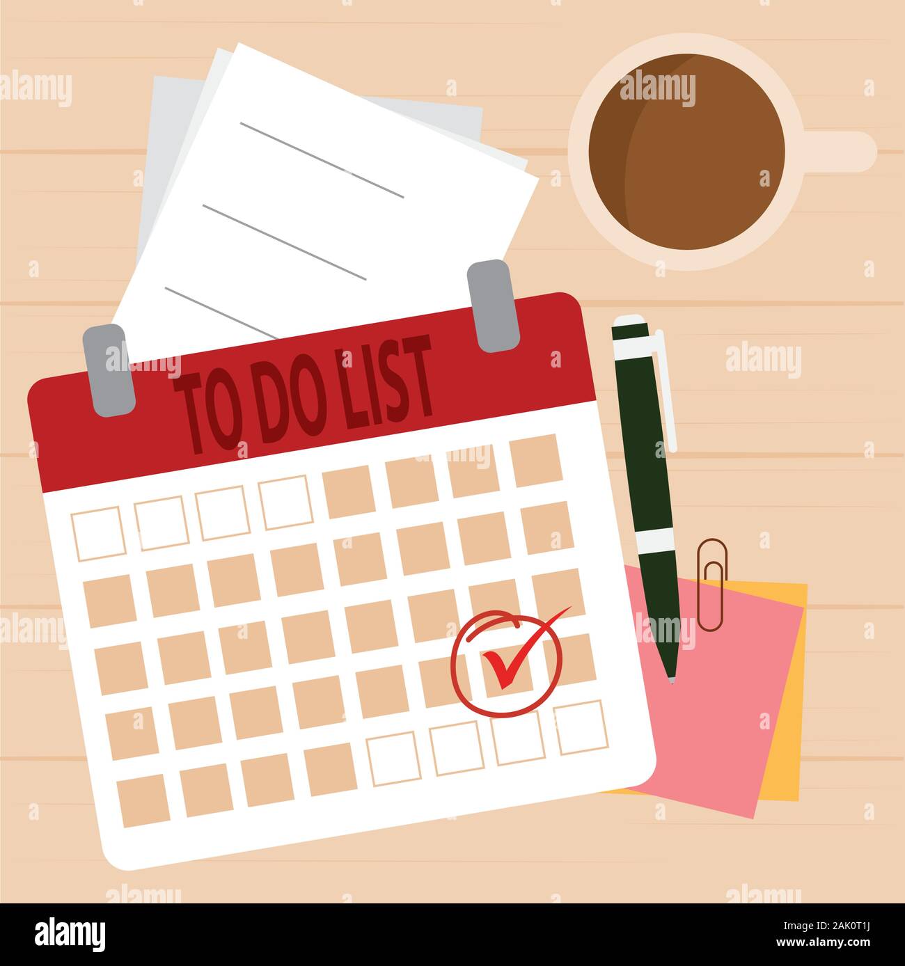 Work environment. Check list Stock Vector Image & Art - Alamy