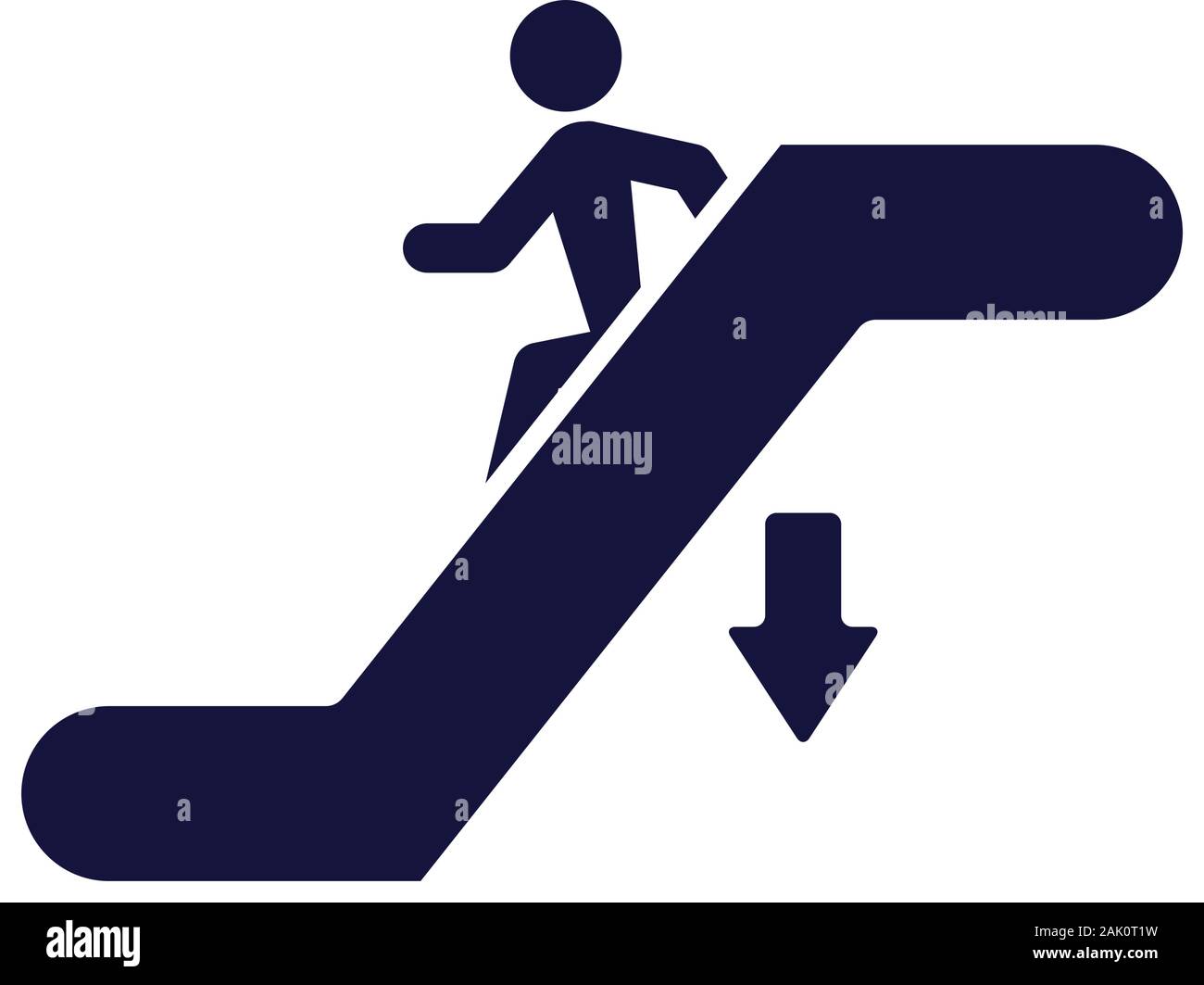 silhouette human going down the stairs signal Stock Vector Image & Art ...