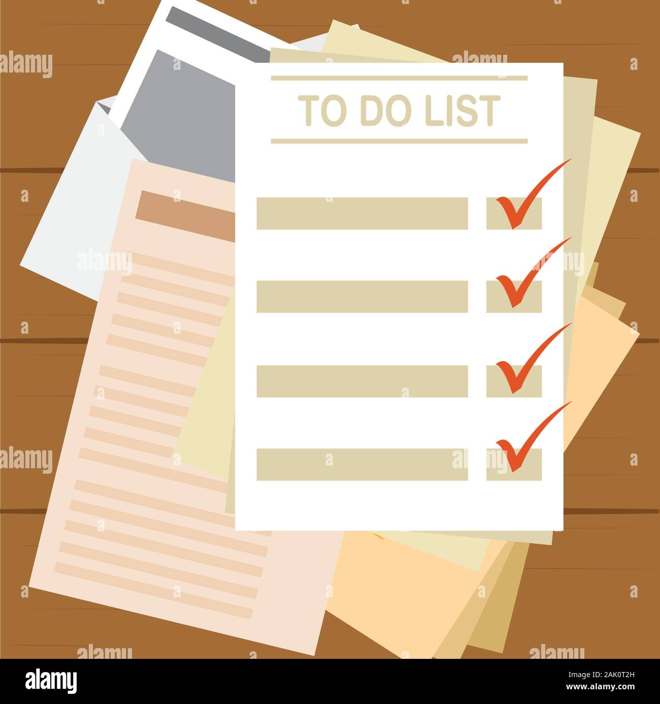 Work environment. Check list Stock Vector Image & Art - Alamy