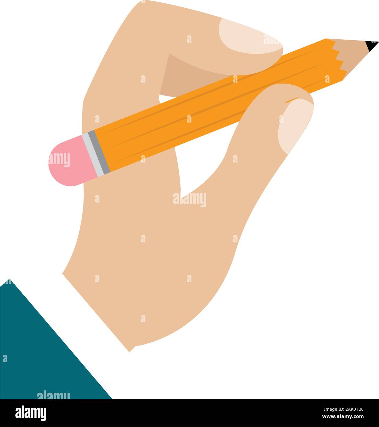Hand with a pencil Stock Vector Image & Art - Alamy