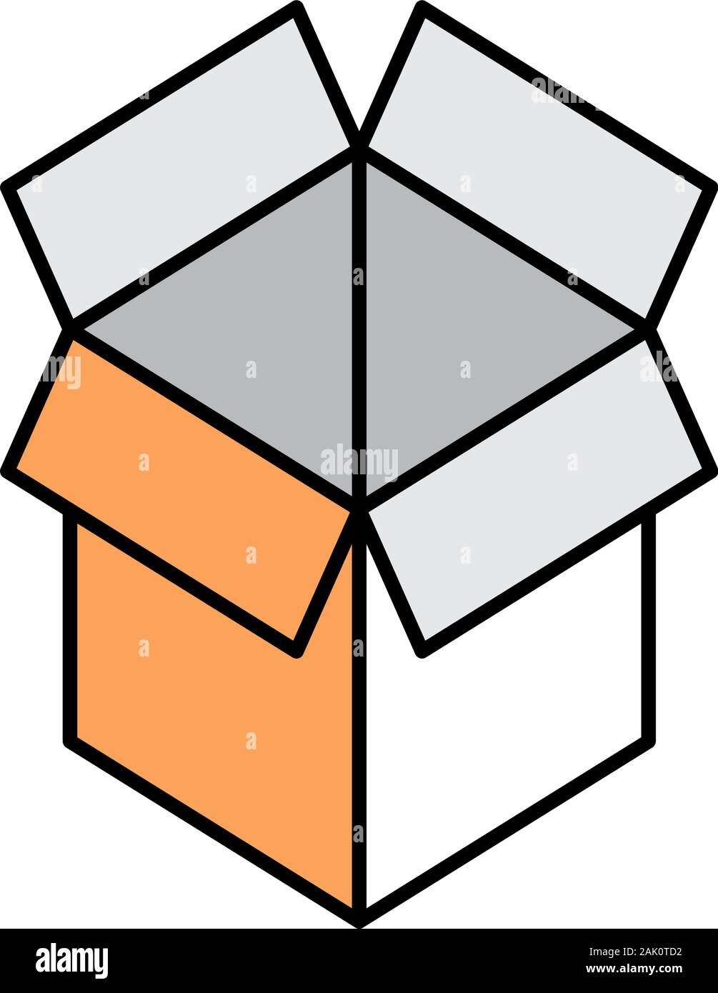box carton open isolated icon Stock Vector Image & Art - Alamy