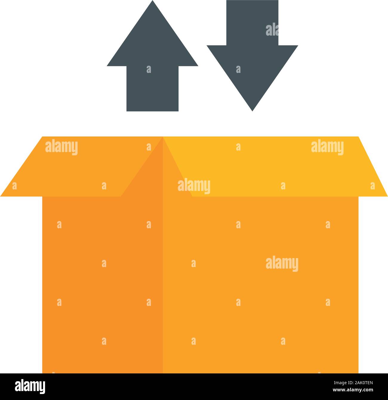 Box carton arrows icon Stock Vector Images - Alamy