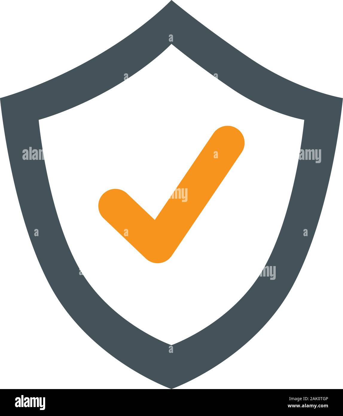 shield with check symbol isolated icon Stock Vector Image & Art - Alamy