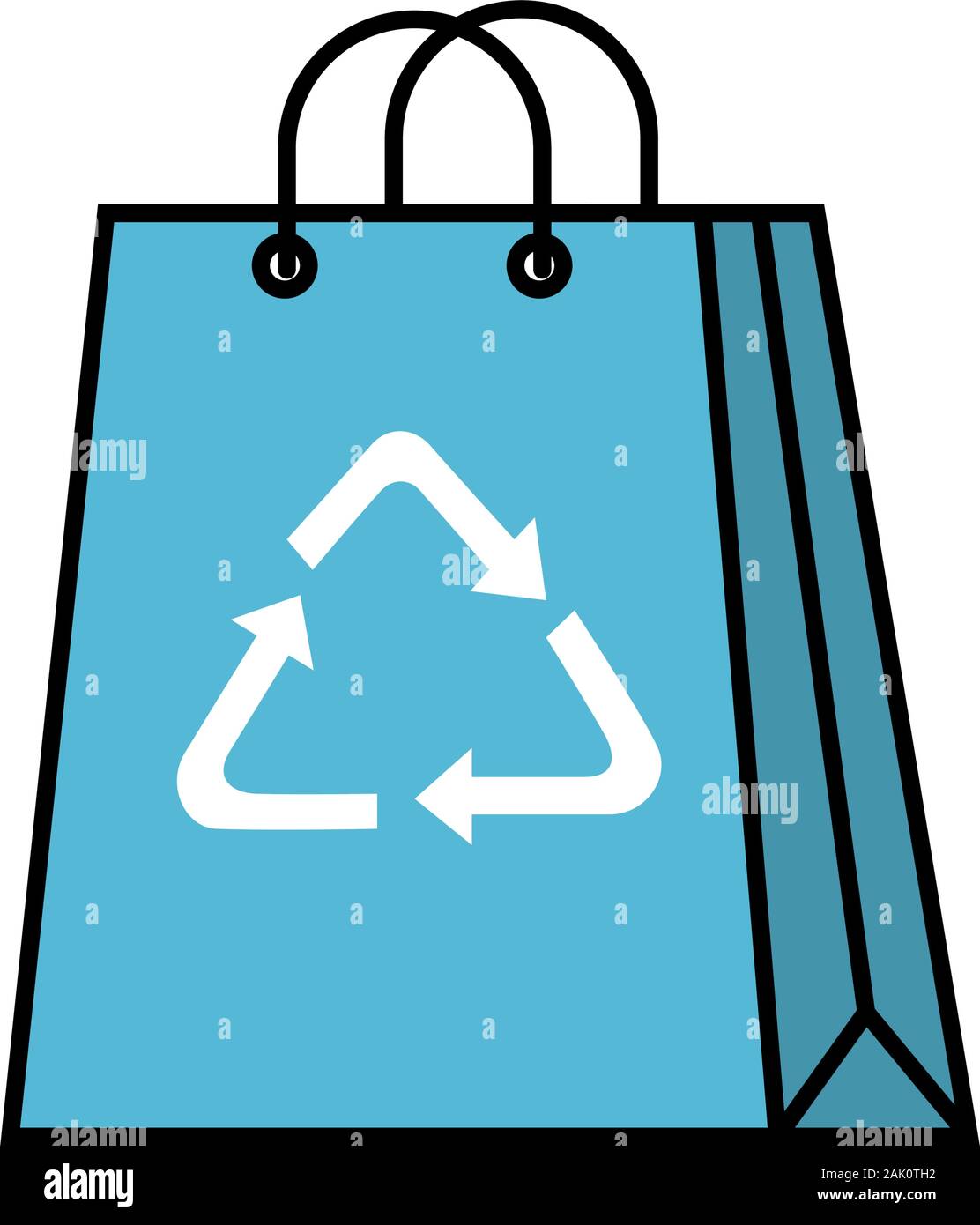 bag paper with arrows symbol ecology icon Stock Vector Image & Art - Alamy