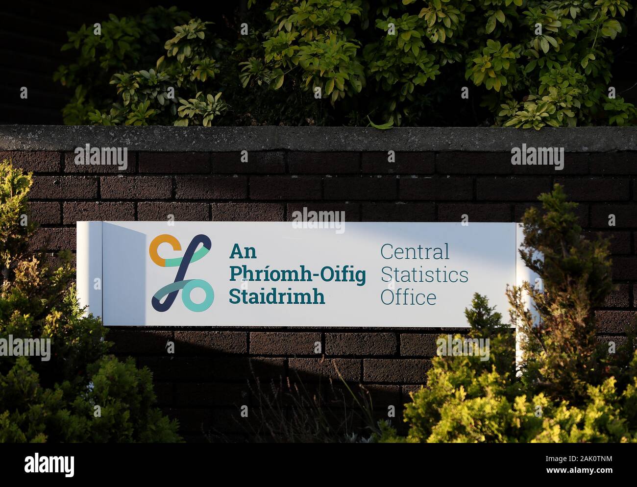 A sign outside the Central Statistics Office in Dublin, Ireland Stock ...