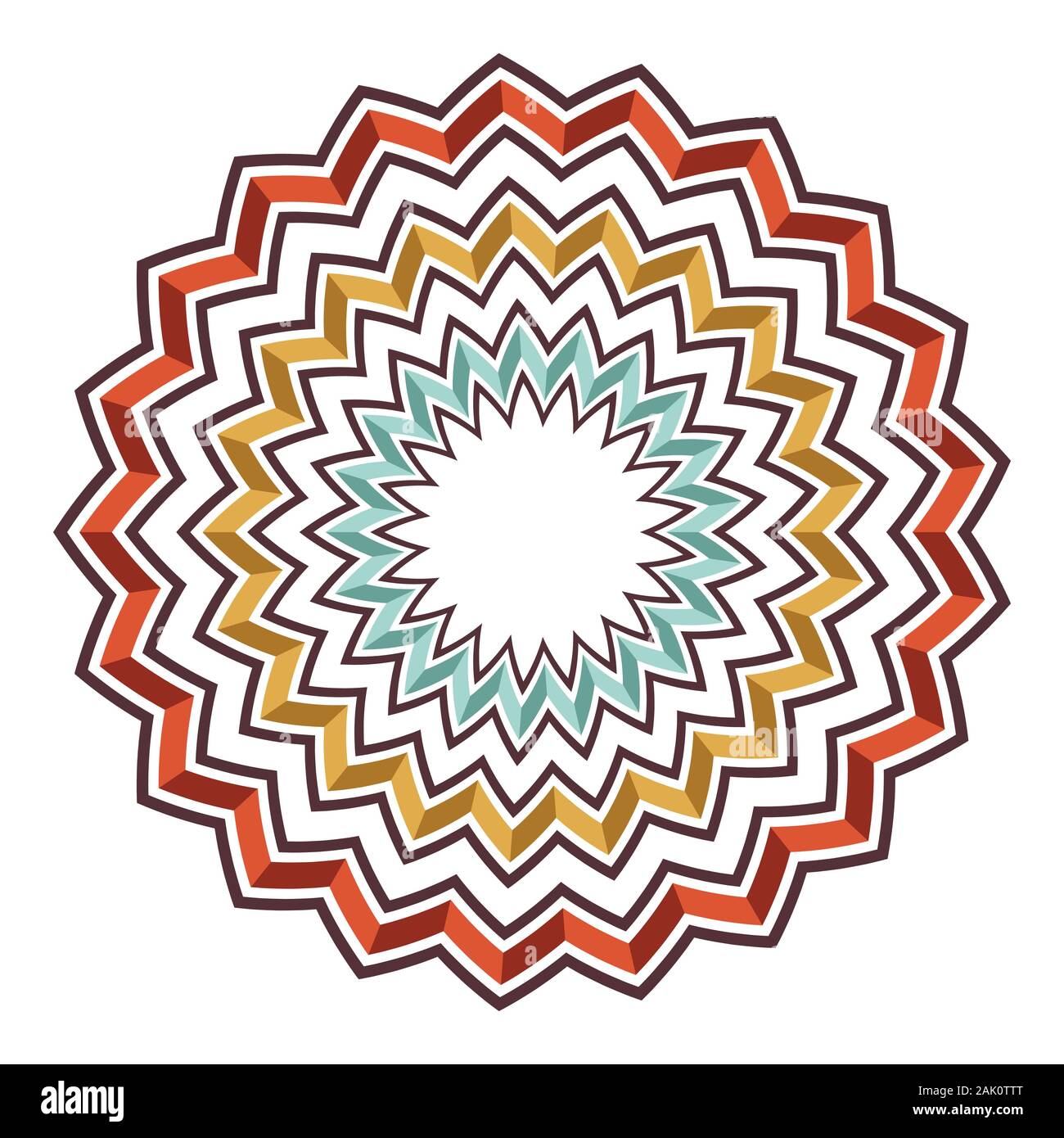 Orange, yellow, turquoise and brown colored vector pattern consisting ...